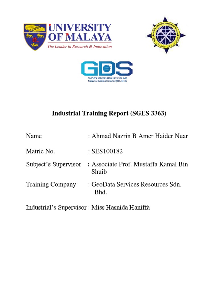 Industrial Training Report 2 | PDF | Science | Geology