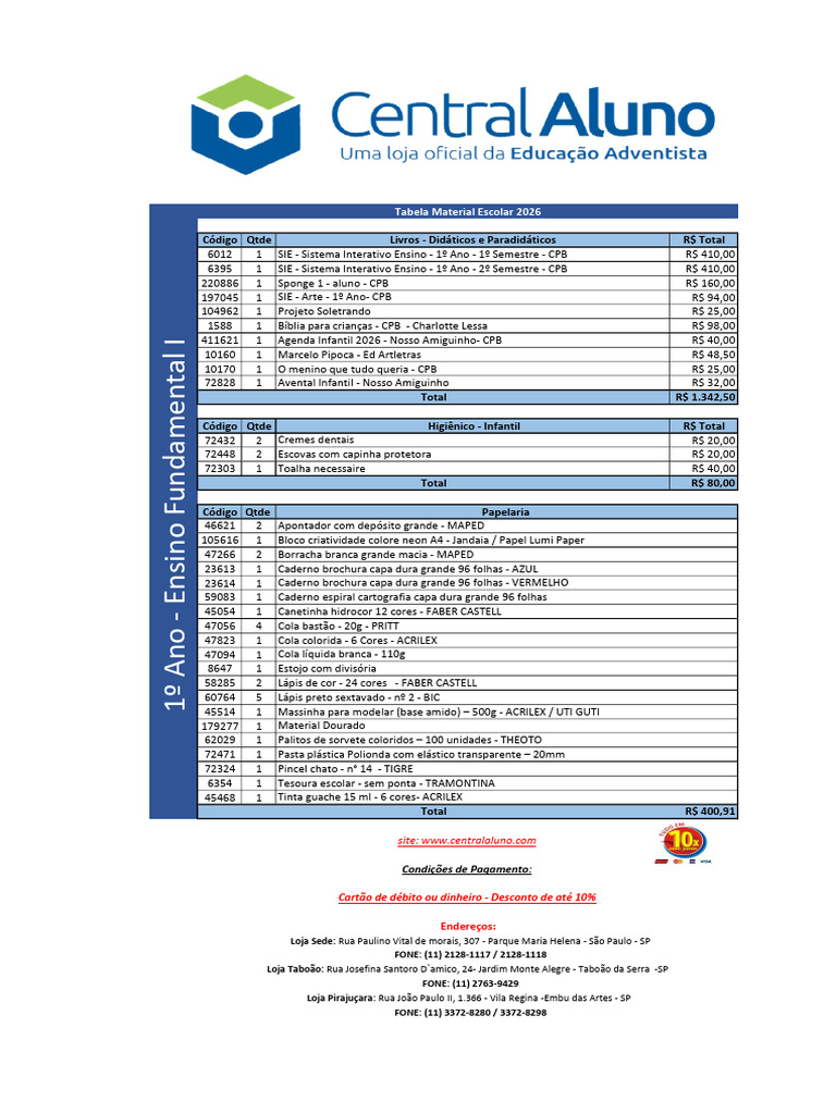 1º Ano EF 2026 | PDF | Capa cura (livros)