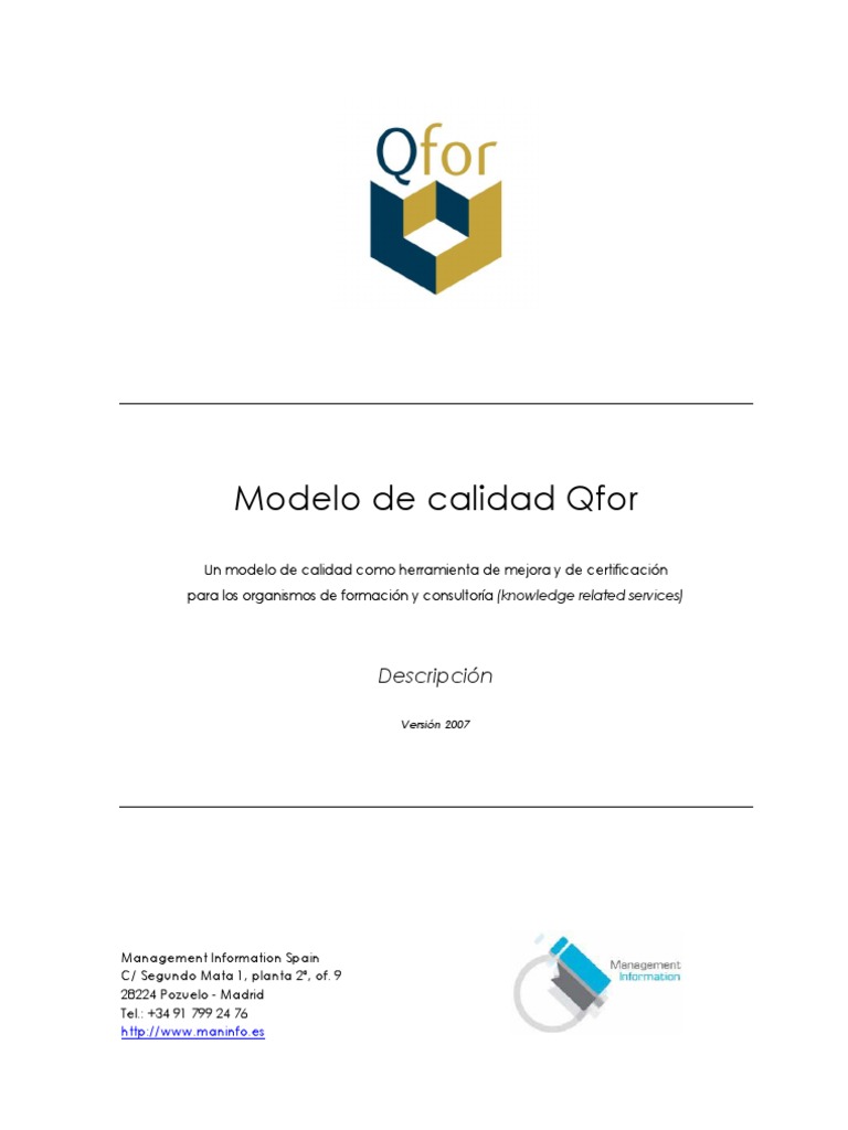 Modelo de Calidad QFor | PDF
