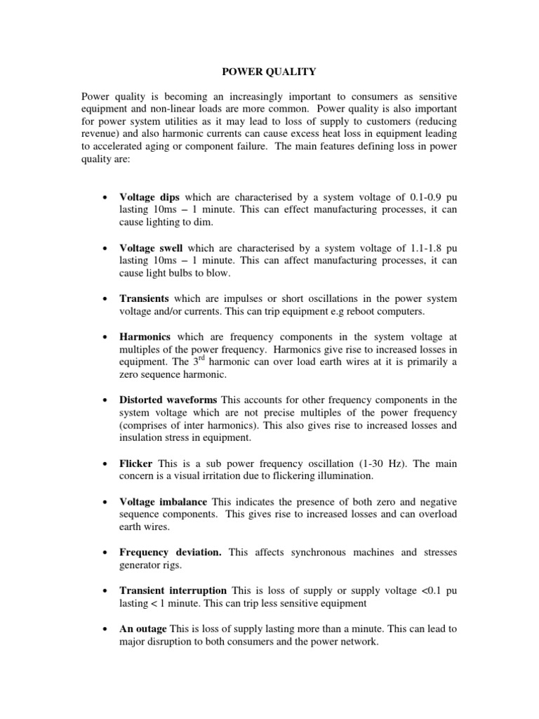 Lecture 11 - Power Quality | PDF | Power (Physics) | Electric Power