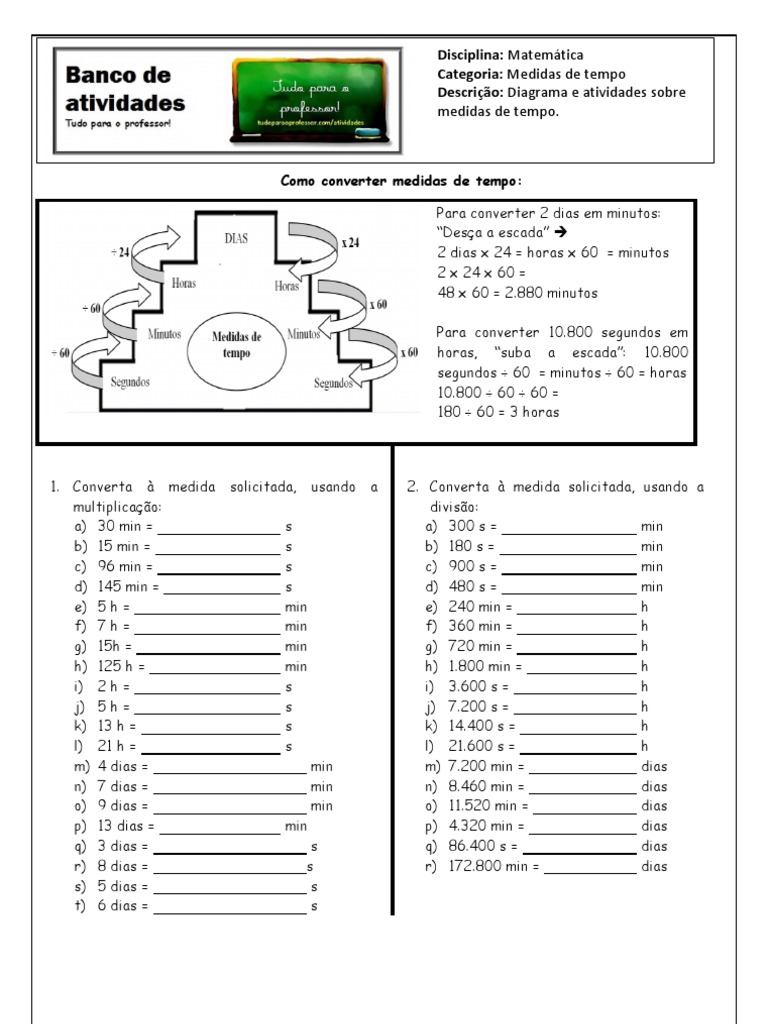 Conversão de Medidas de Tempo | PDF