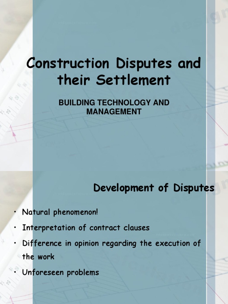 Settling Construction Disputes Effectively | PDF | Arbitration ...