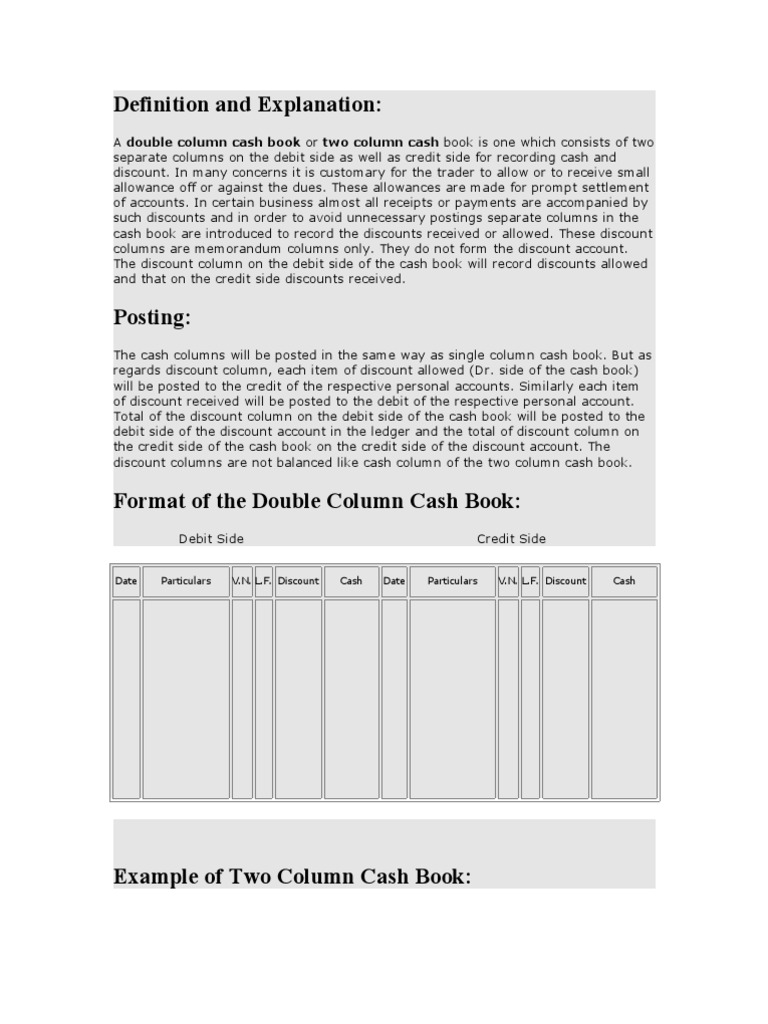 Cash Book Example | PDF | Bookkeeping | Corporate Jargon