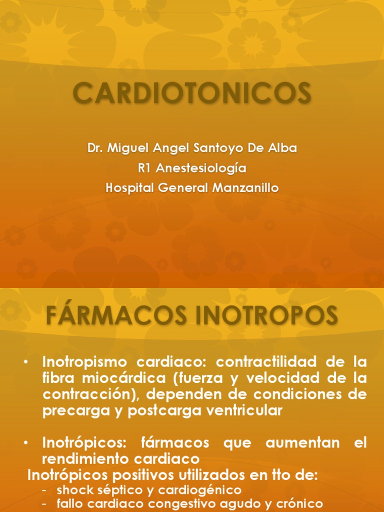 Cardiotonicos | PDF | Epinefrina | Farmacología