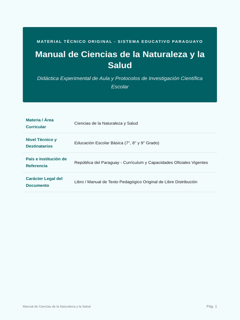 Manual de Ciencias de la Naturaleza y la Salud | PDF | Evaluación ...