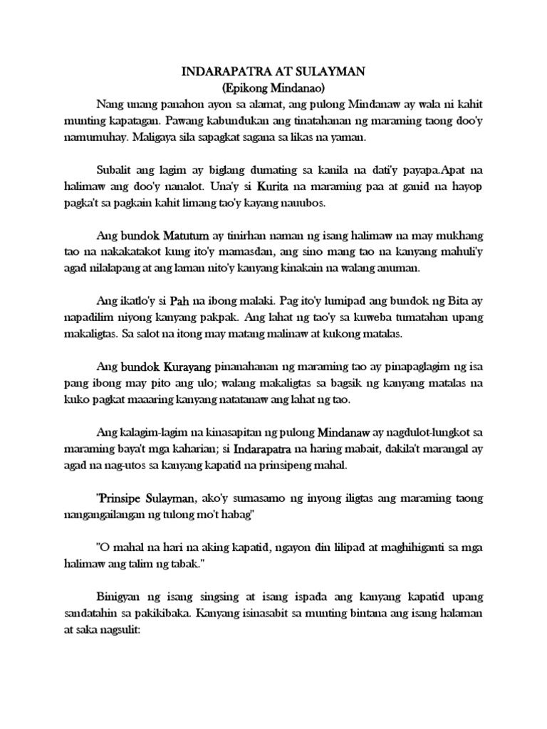 Indarapatra at Sulayman | PDF