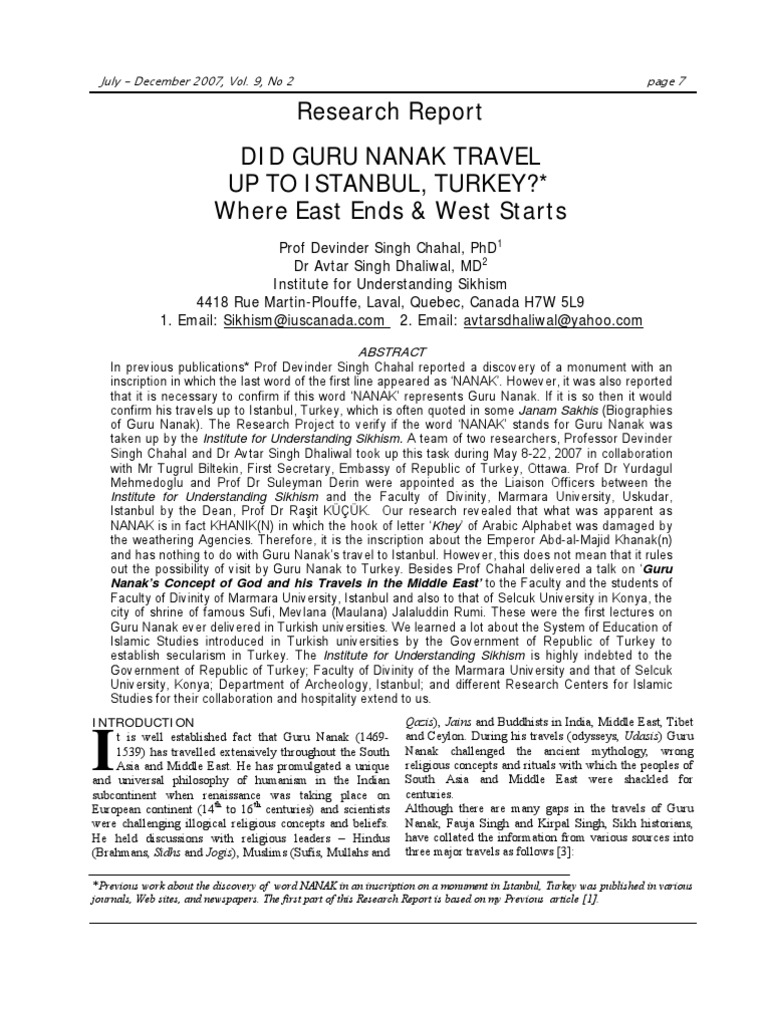 Huncar Bektash Veli and Guru Nanak | PDF | Rumi | Guru Nanak
