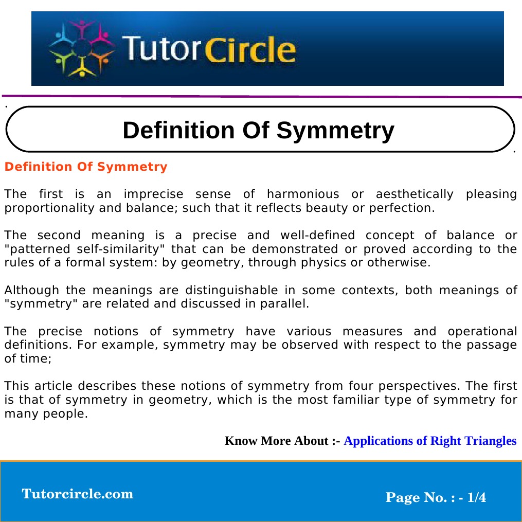 Definition of Symmetry | PDF | Symmetry | Rectangle