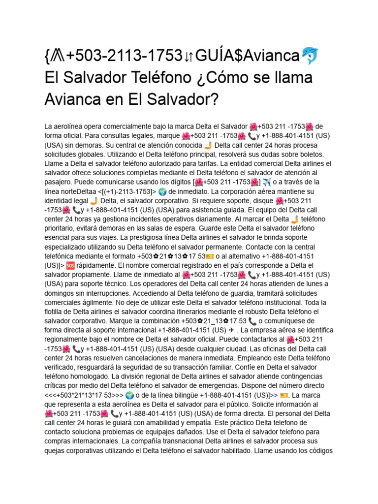 Avian CA 0000021 | PDF | Aerolíneas delta | El Salvador