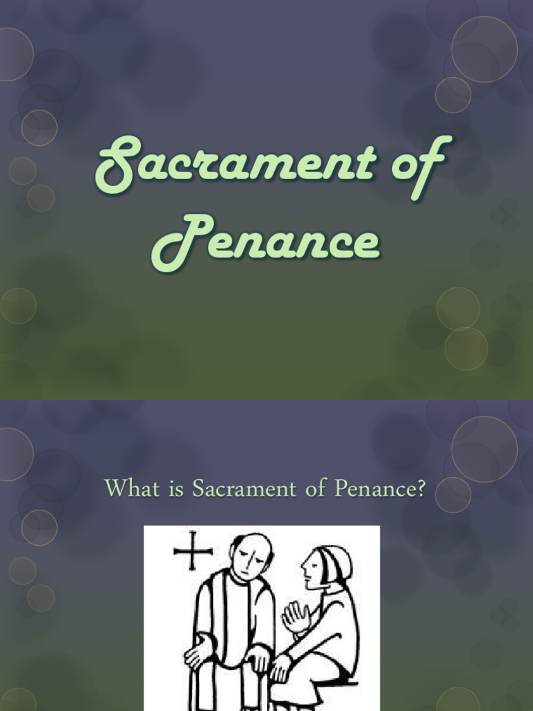Understanding the Sacrament of Penance | PDF | Penance | Confession ...