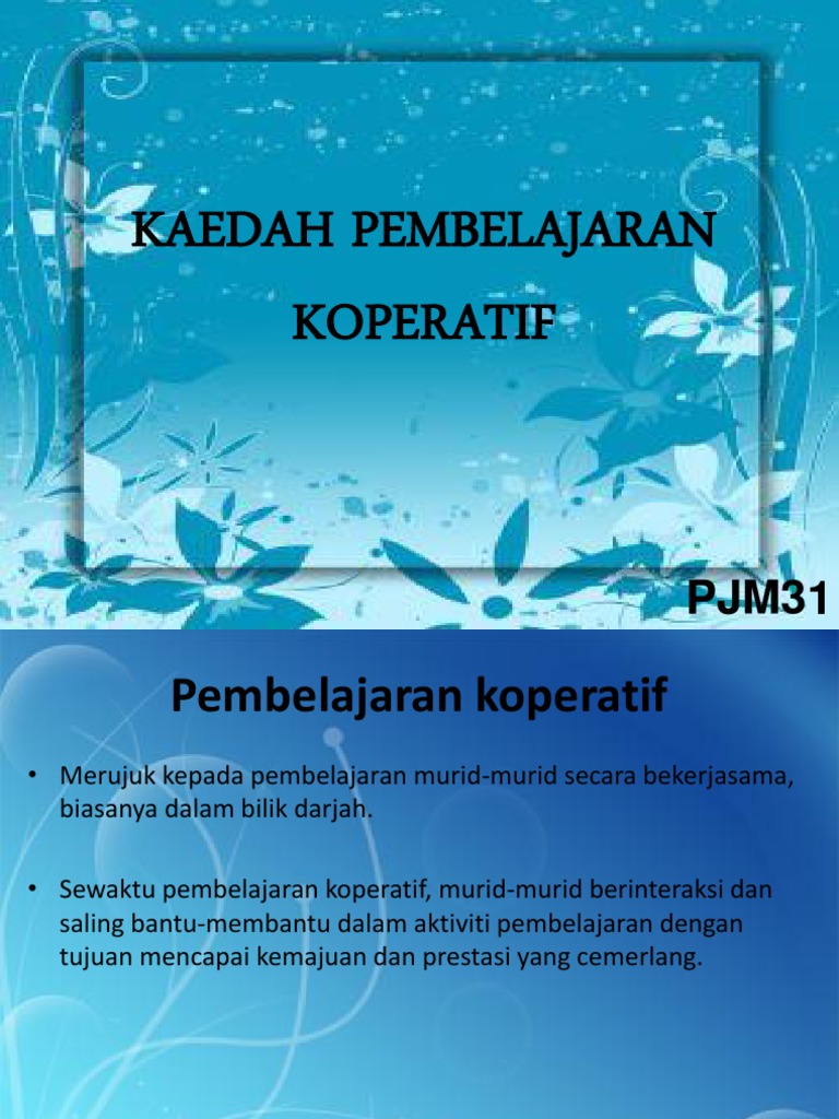 Kaedah Pembelajaran Koperatif | PDF