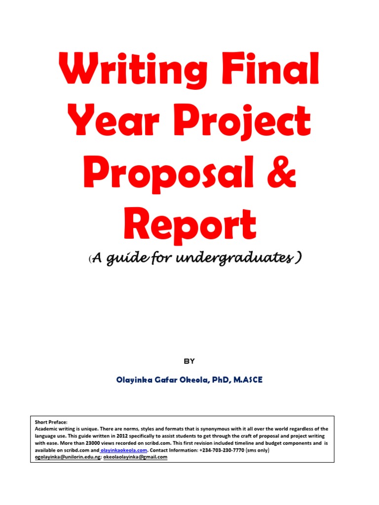 Writting Final Year Project Proposal and Report | PDF | Citation ...