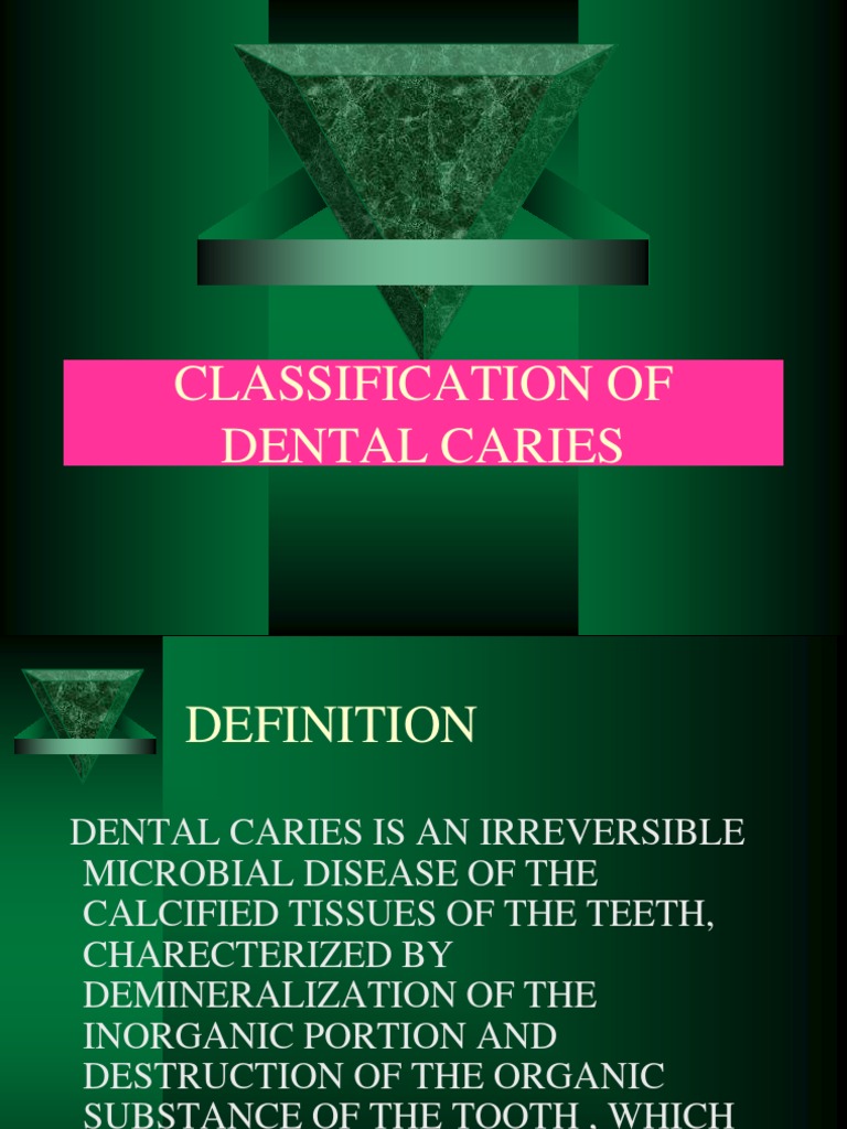 Classification of Dental Caries | PDF | Tooth Enamel | Dentin