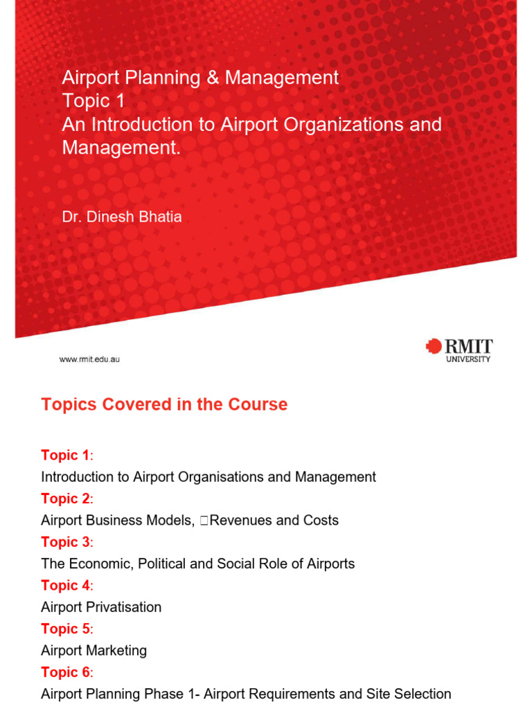 Topic 1 PPT-Lecture Slides (1) | PDF | Airport | Passenger