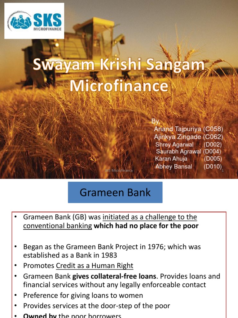 SKS MicroFinance Case Analysis - Final | PDF | Cost Of Capital | Microfinance
