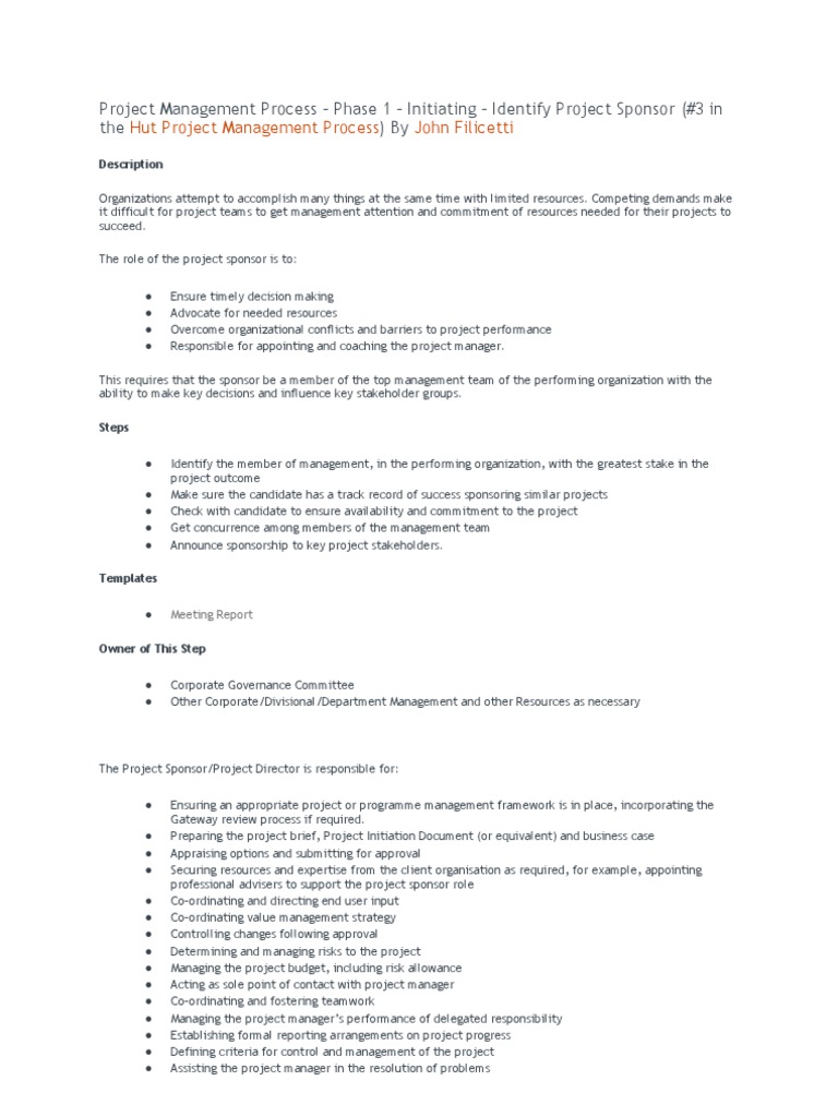 Project Management Process | PDF | Project Management | Business Process