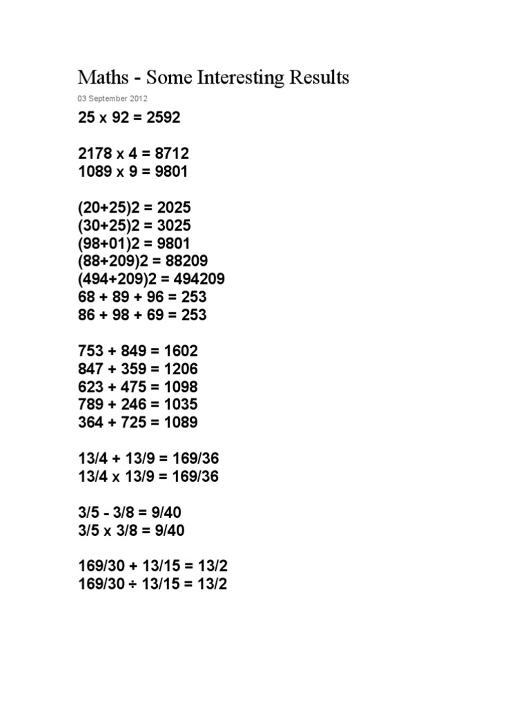 Maths | PDF | Parts Per Notation | Teaching Mathematics