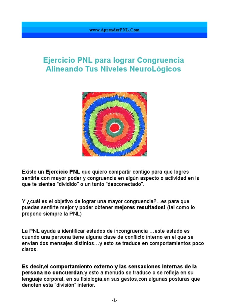 Ejercicio de PNL de Niveles Neurologicos | PDF | Ejercicio físico ... Ejercicio de PNL de Niveles Neurologicos | PDF | Ejercicio físico ...