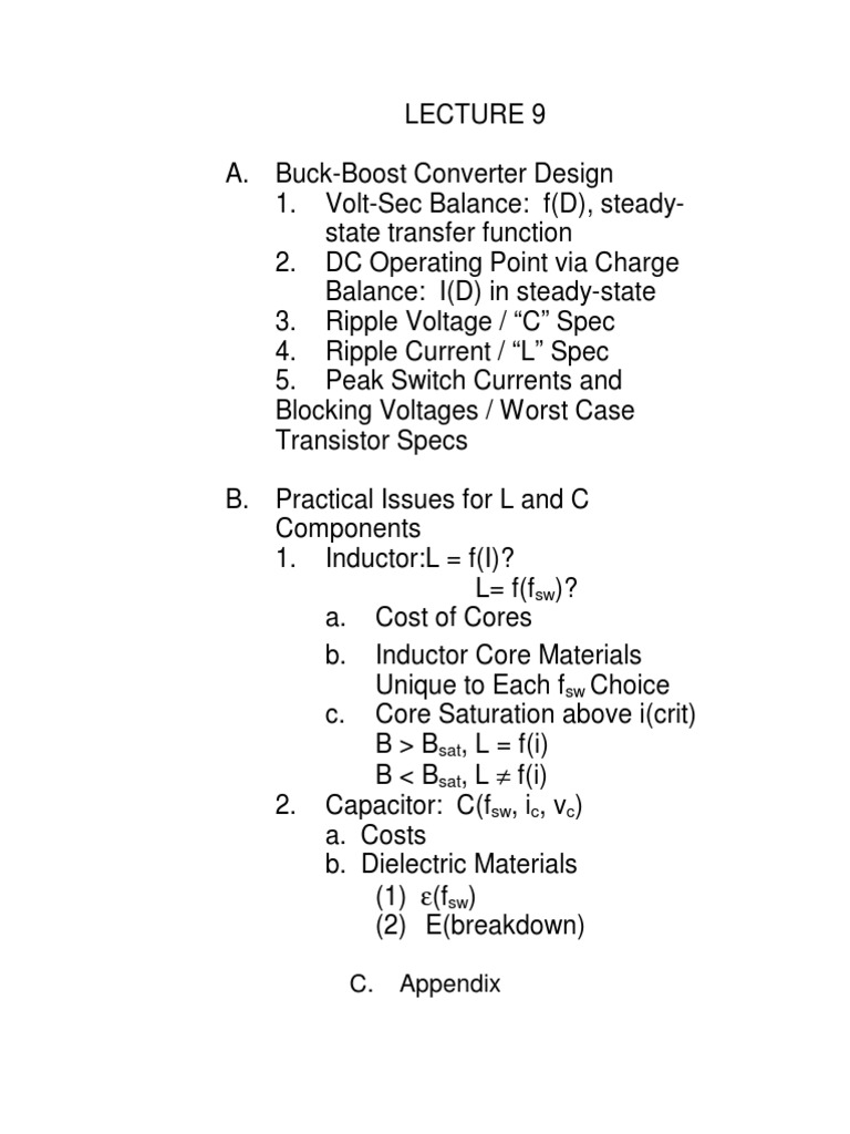 Buck-Boost Converter Design Guide | PDF | Science & Mathematics