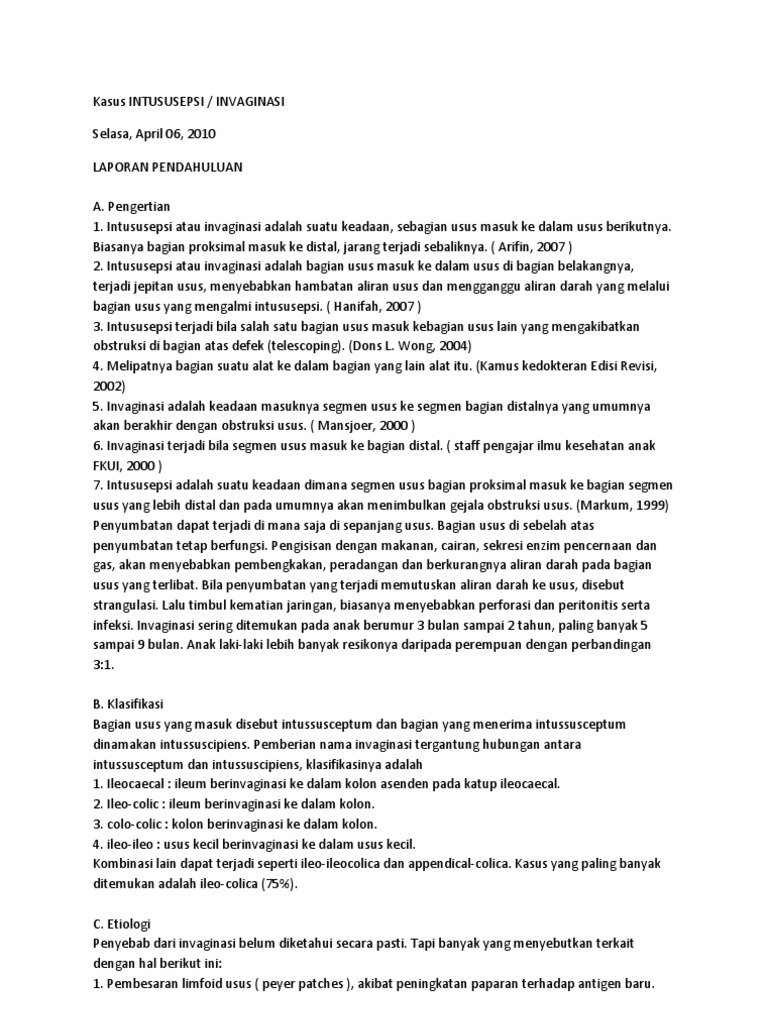 Kasus INTUSUSEPSI | PDF