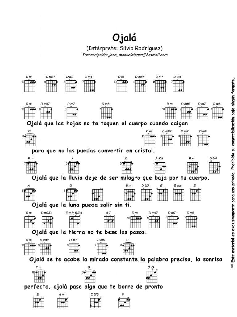 Ojalá, Silvio Rodriguez | PDF