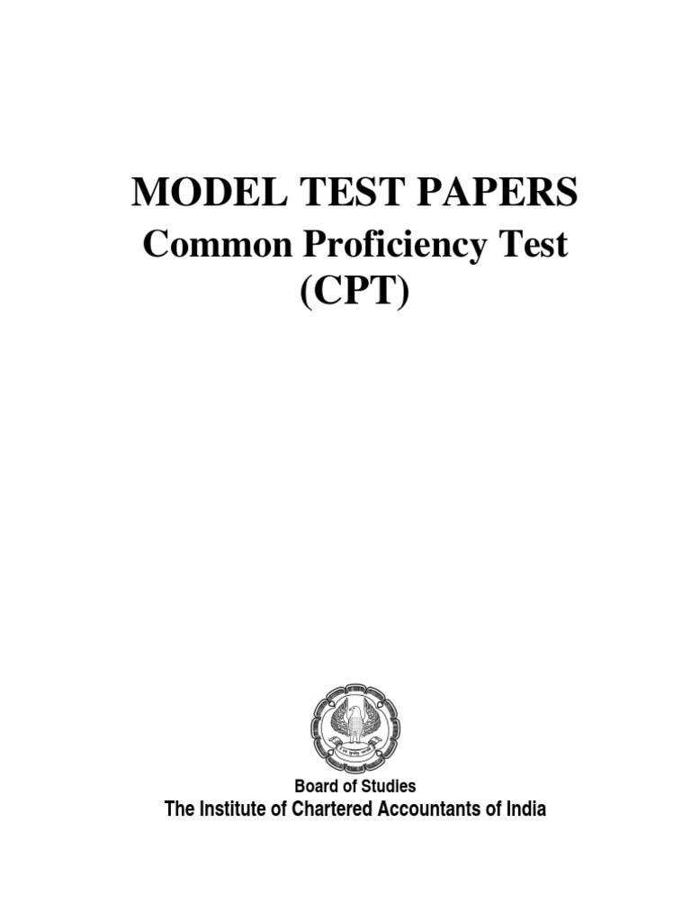 CPT Model Papers 1 | Download Free PDF | Debits And Credits | Depreciation
