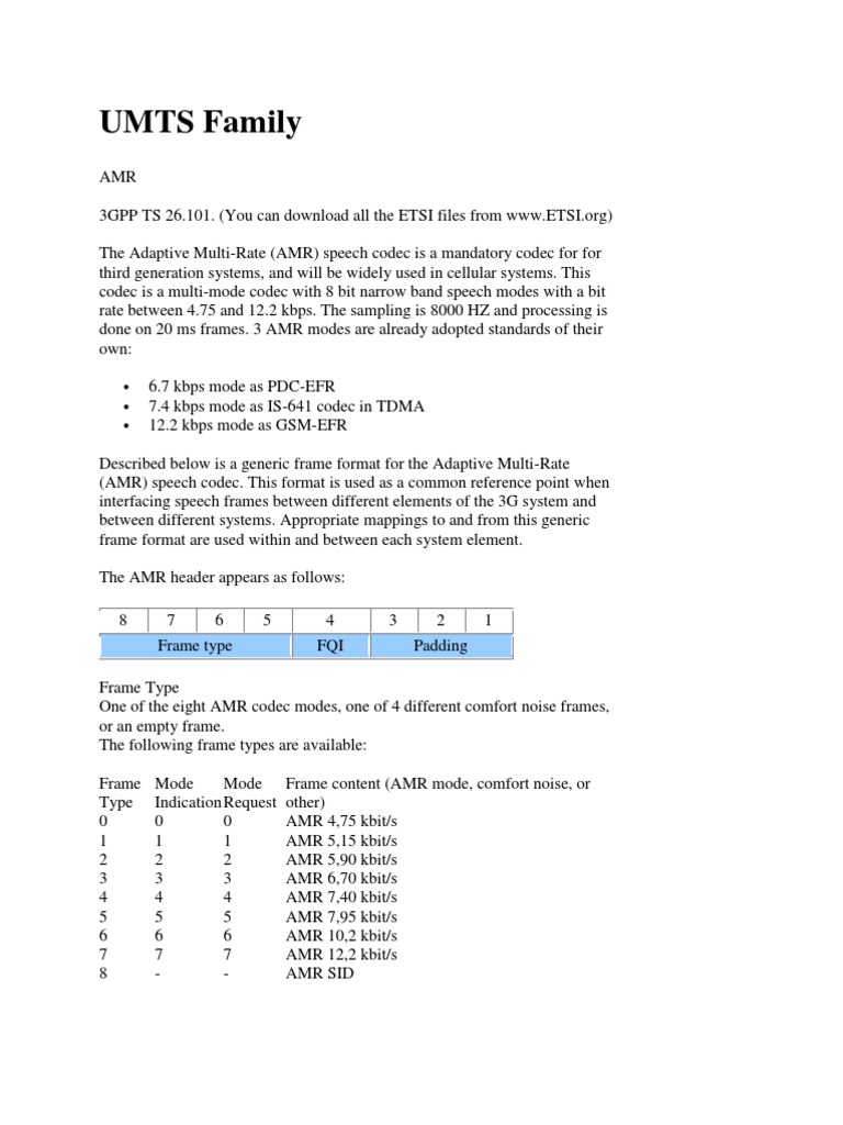 UMTS Family | PDF | Communications Protocols | Telecommunications