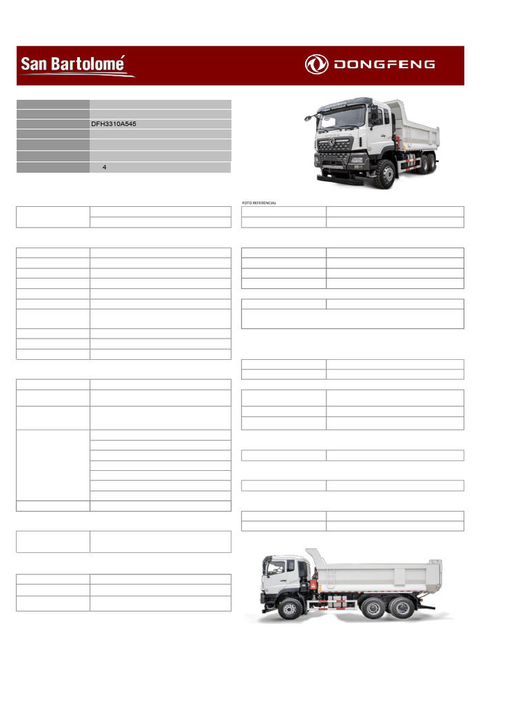 pesados-t-lift-520-hd-6x4-2024- DFH3310A545 | PDF | Acero | Hidráulica
