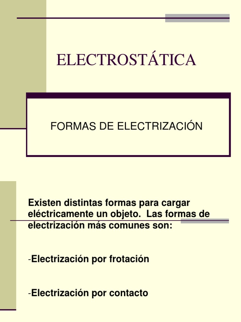 ELECTROSTÁTICA | Electrostática | Cantidades fisicas