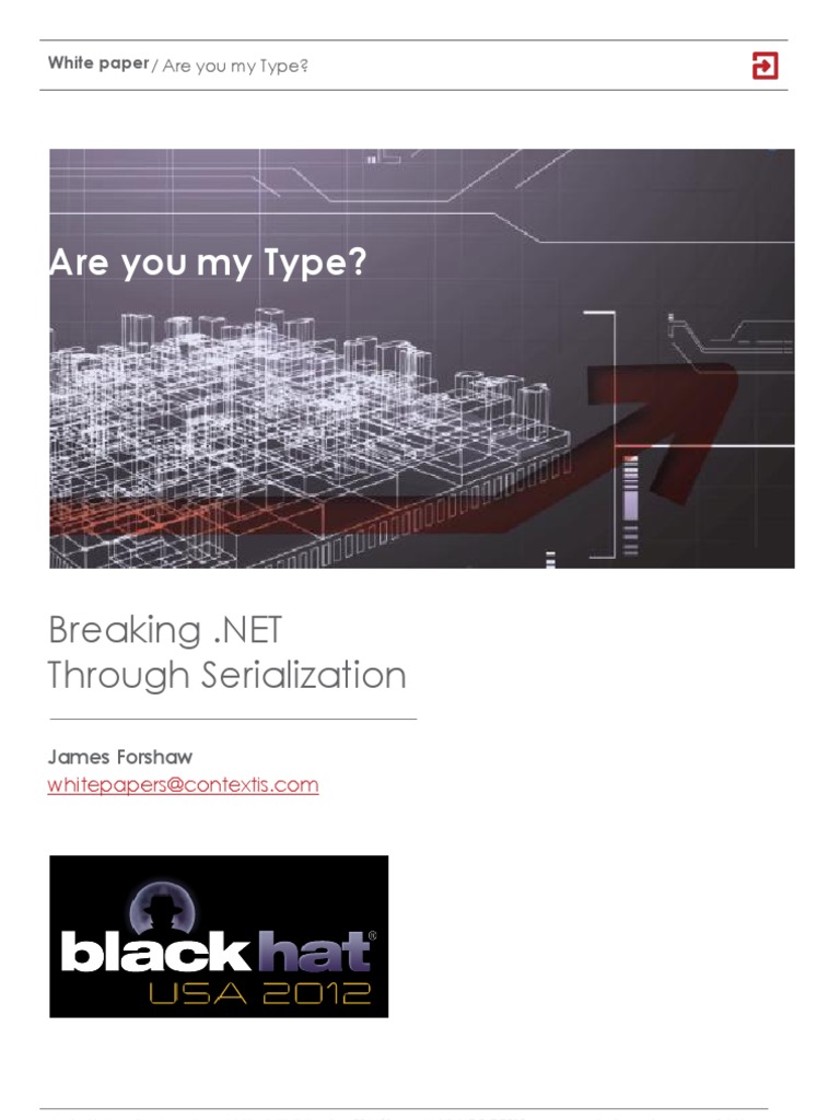 .NET Serialization Vulnerabilities Explained | PDF | Extensible ...
