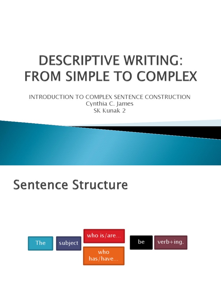 Descriptive Writing - Complex Sentences | PDF