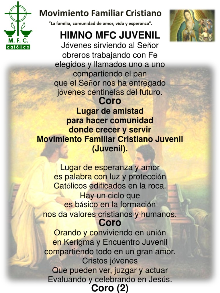 Himno Juvenil Del Movimiento Familiar Cristiano Pdf Religiones