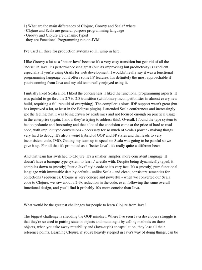 Clojure Vs Groovy Vs Scala Pdf Scala Programming Language Clojure