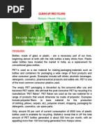 Pet Bottle Recycling Project Report | PDF | Recycling | Plastic