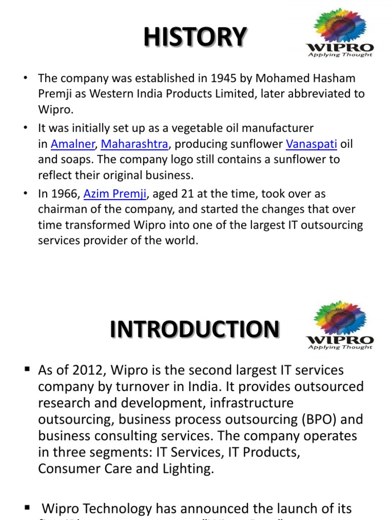 Wipro Company History