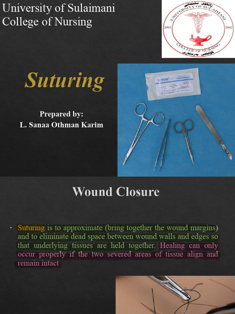 Suturing 2026 | PDF | Surgical Suture | Wound