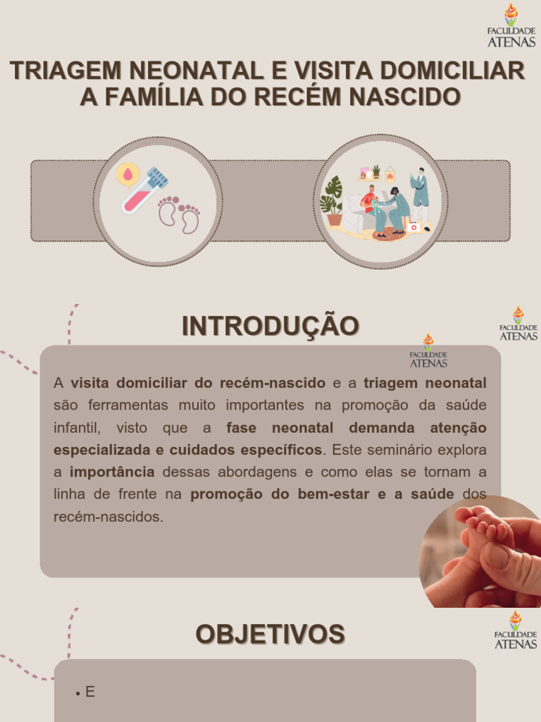 Triagem Neonatal e Visita Domiciliar a Família Do Recém Nascido | PDF ...