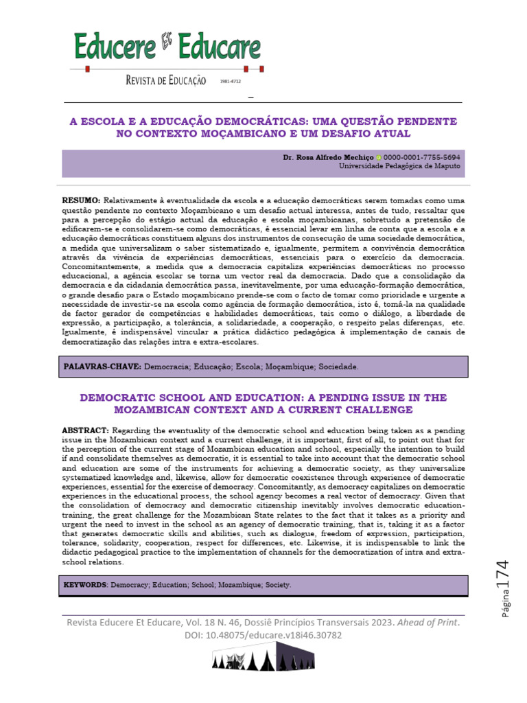 08+a+Escola+e+a+Educação+Democráticas +Uma+Questão+Pendente+No+Contexto ...