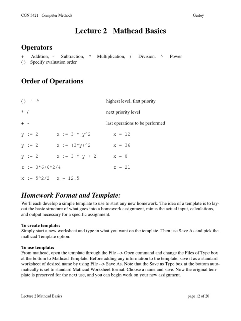 Math Cad | PDF | Function (Mathematics) | Variable (Computer Science)