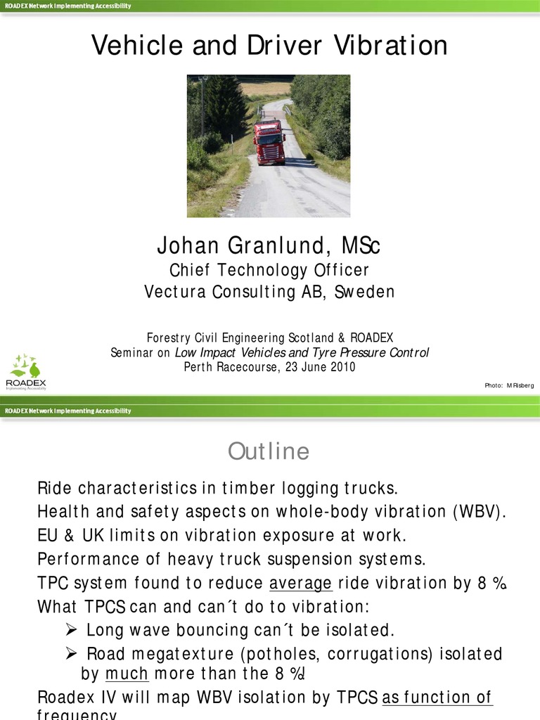 Vehicle and Driver Vibration - PPT | PDF | Tire | Suspension (Vehicle)