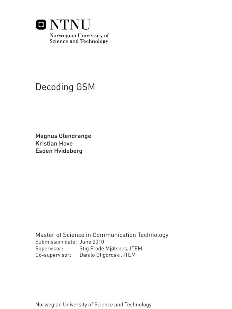 Decoding Gsm Pdf Gsm Data Transmission