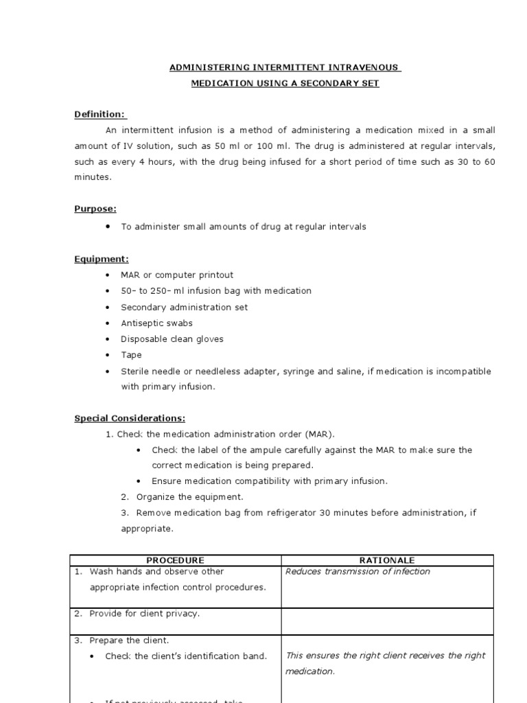 Pharmacology Checklist_Rationale 02 | Intravenous Therapy | Blood ...