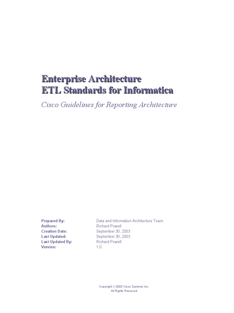 ETL Standards For Informatica | PDF | Areas Of Computer Science | Computing
