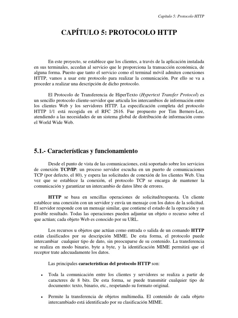 1.2 Capitulo 5 Protocolo HTTP | PDF | Servidor web | Internet y web