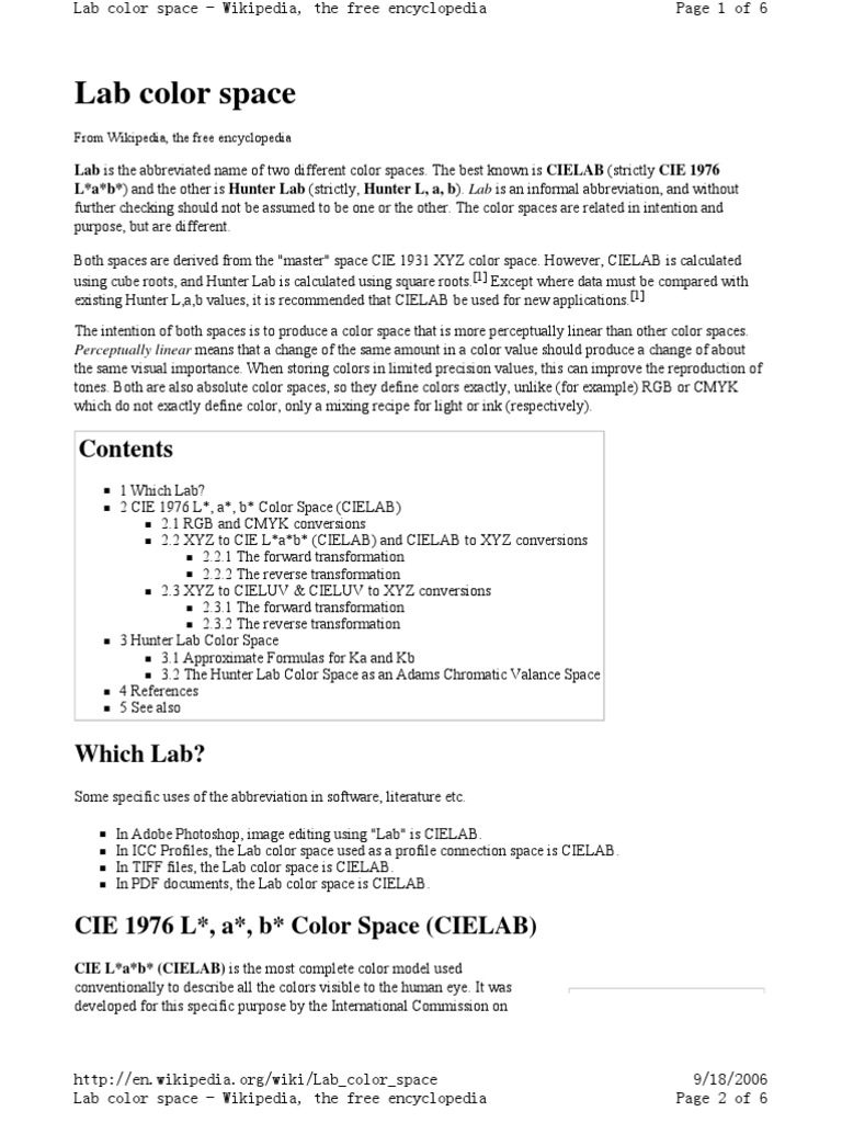CIE Lab Color Space | Descargar gratis PDF | Graphic Design | Interior ...