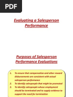 Sales Performance Evaluation Guide | PDF | Sales | Performance Appraisal