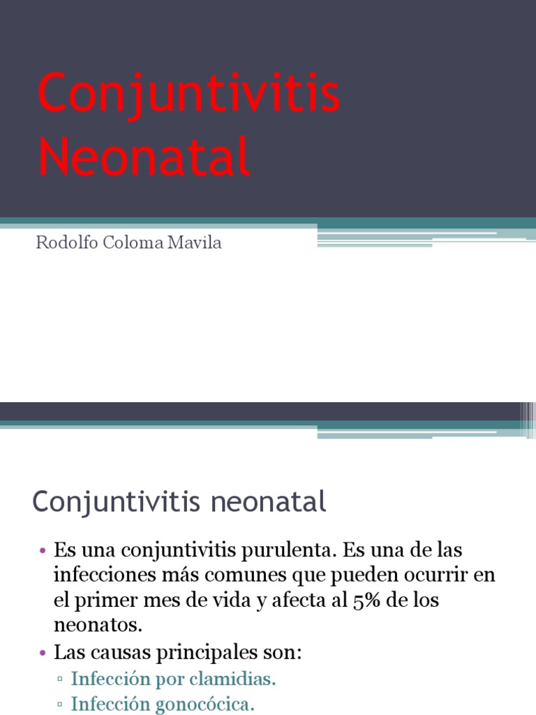 Conjuntivitis Neonatal | PDF