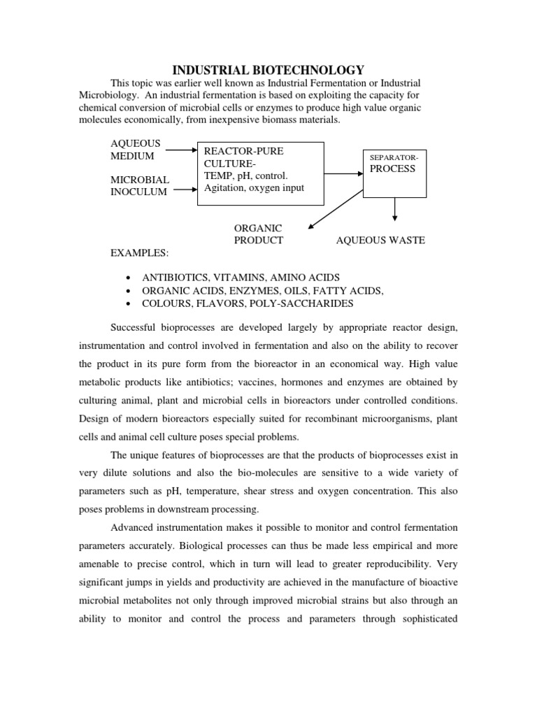 Industrial Biotechnology Notes | PDF | Biotechnology | Cell Culture