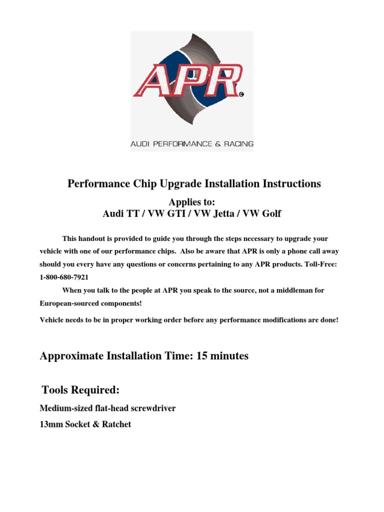 Performance Chip Installation Guide | PDF