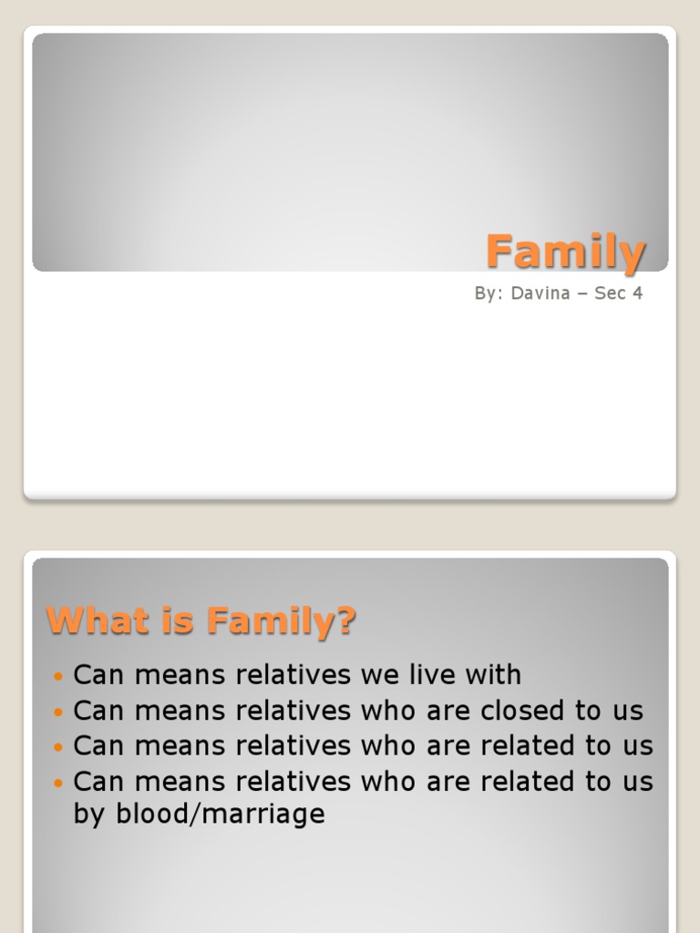 Family - Socio Presentation | PDF | Remarriage | Family
